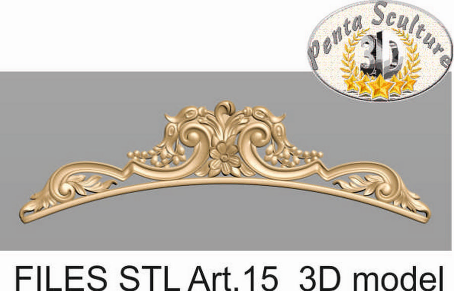 Capitello art.A-014 3d model formato .stl per cnc pantografi decoro ...